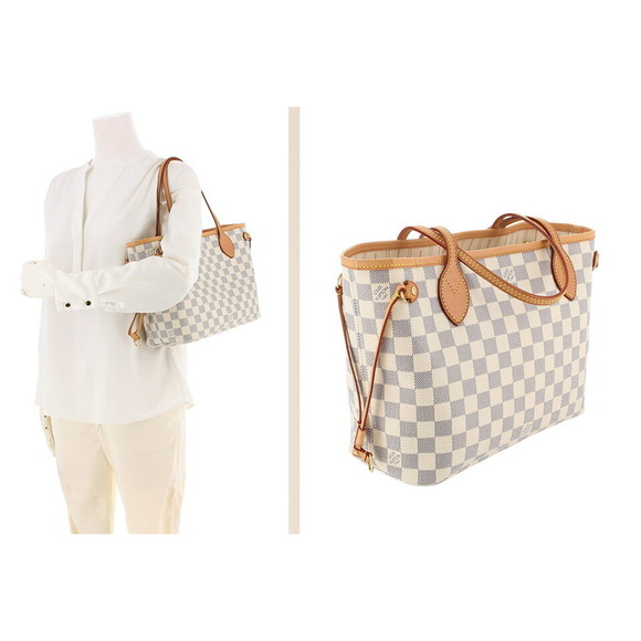 Louis Vuitton | Bags | Louis Vuitton Neverfull Bag Tote Model Pm Azur ...